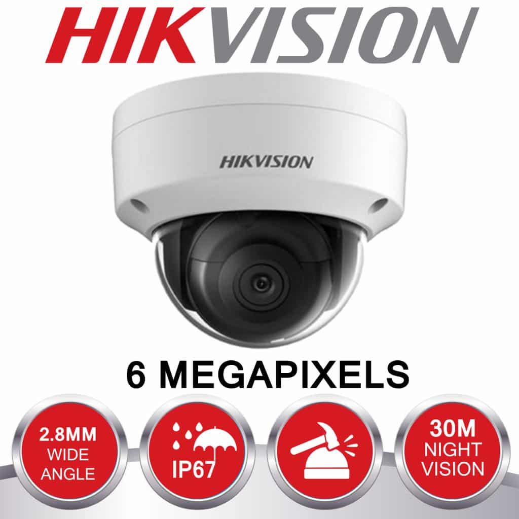 HIKVISION 6MP IP POE SYSTEM 4K UHD 4CH CHANNEL NVR CCTV DOME VANDAL ...